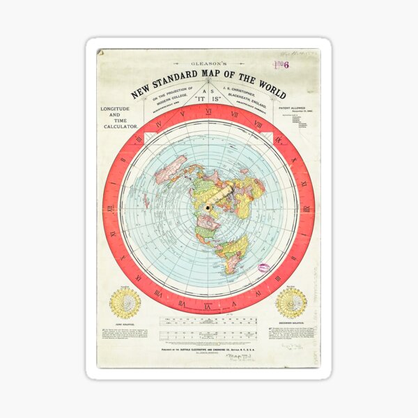 "Vintage Earth Map Gleason" Sticker for Sale by Fredromo | Redbubble