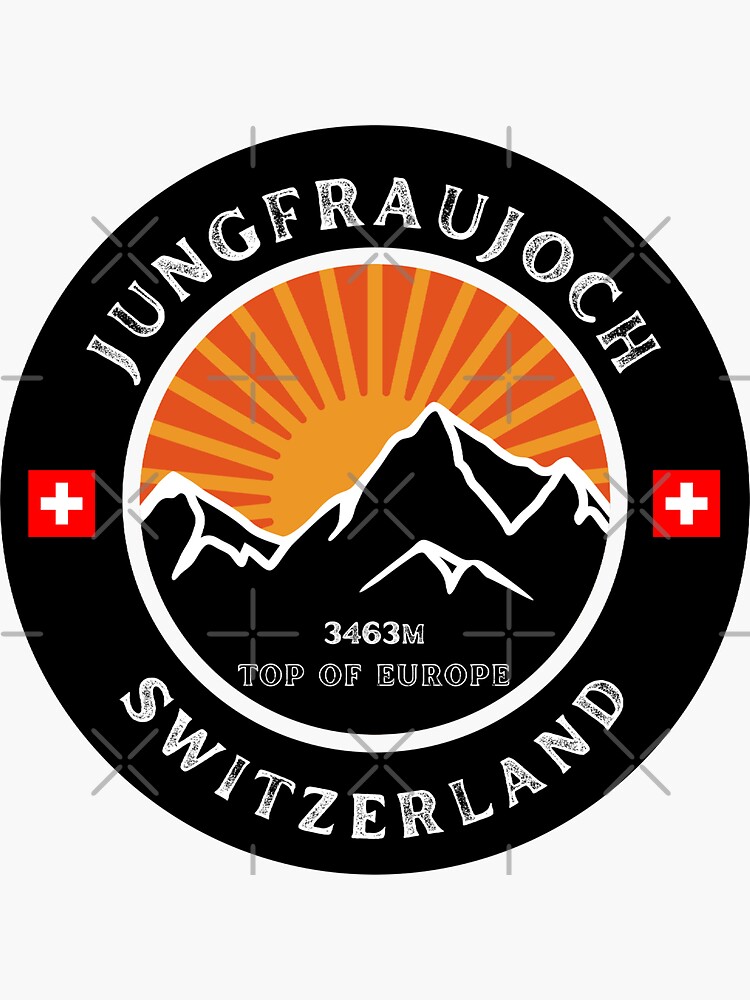 "Jungfraujoch - Switzerland - Top of Europe. Sunset Retro with Swiss ...