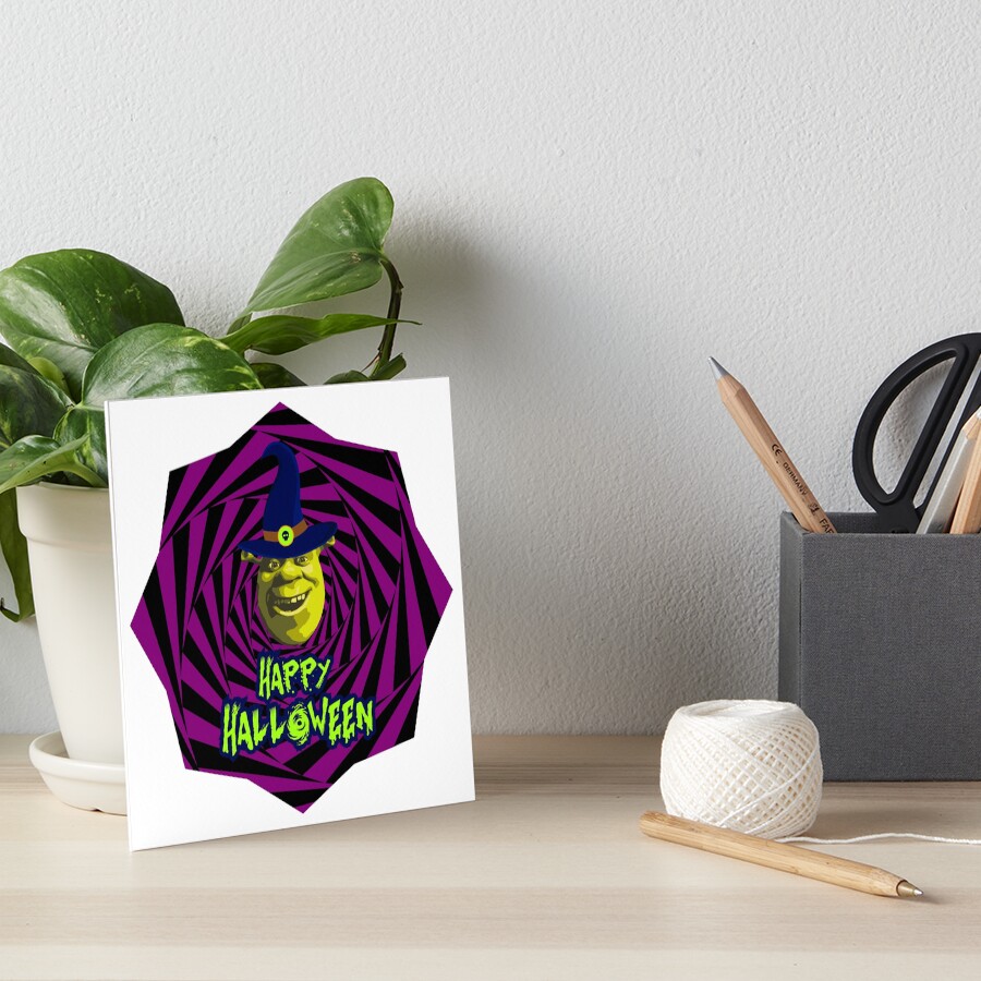 "Funny Halloween Shrek Meme" Art Board Print for Sale by Aleksander37 ...