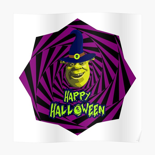 "Funny Halloween Shrek Meme" Poster for Sale by Aleksander37 | Redbubble