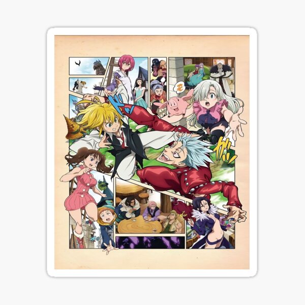 "the seven deadly sins" Sticker for Sale by chetterubyzans | Redbubble