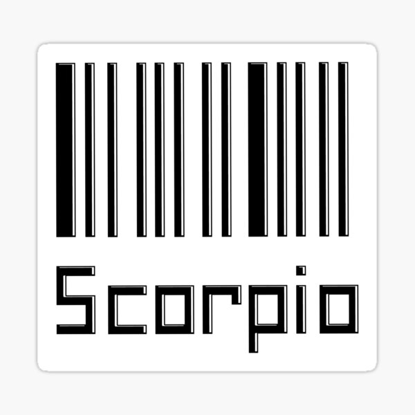 "Scorpio Barcode Zodiac Sign Horoscope" Sticker for Sale by I-Cant-We ...