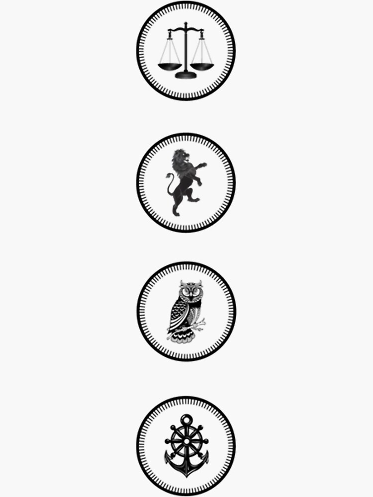 "Stoic Virtues Classic " Sticker for Sale by ashihakymmelx | Redbubble