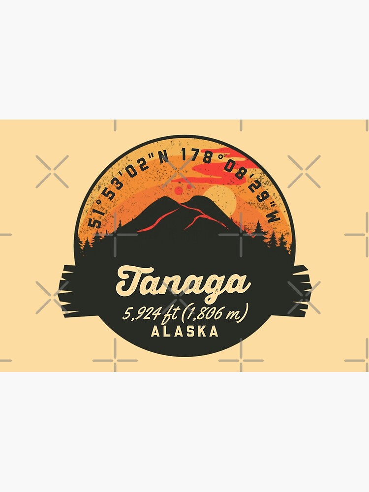 "Tanaga Volcano Souvenir Badge Alaska" Poster for Sale by mountainfad ...