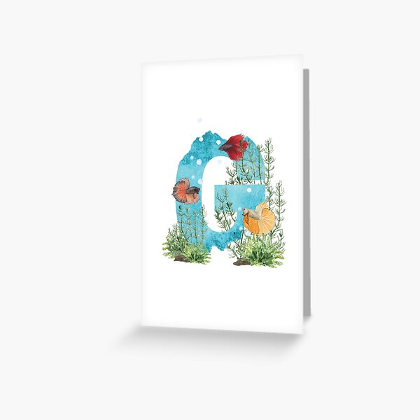 "Letter G | ABC Aquarium Betta Collection" Greeting Card for Sale by ...