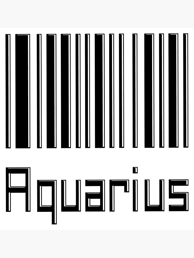 "Aquarius Barcode Zodiac Sign Horoscope" Sticker for Sale by I-Cant-We ...