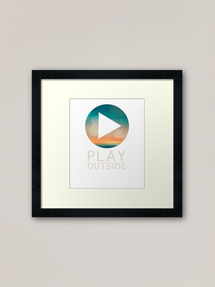 "Play Outside Button Emoji Icon Funny Illustrated Pun Nature Unplugged ...
