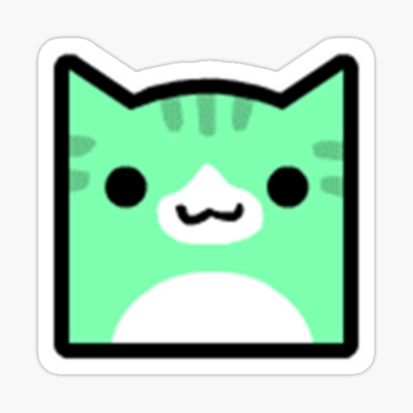 "Juniper Geometry Dash icon cat cube " Sticker for Sale by Meraeco ...