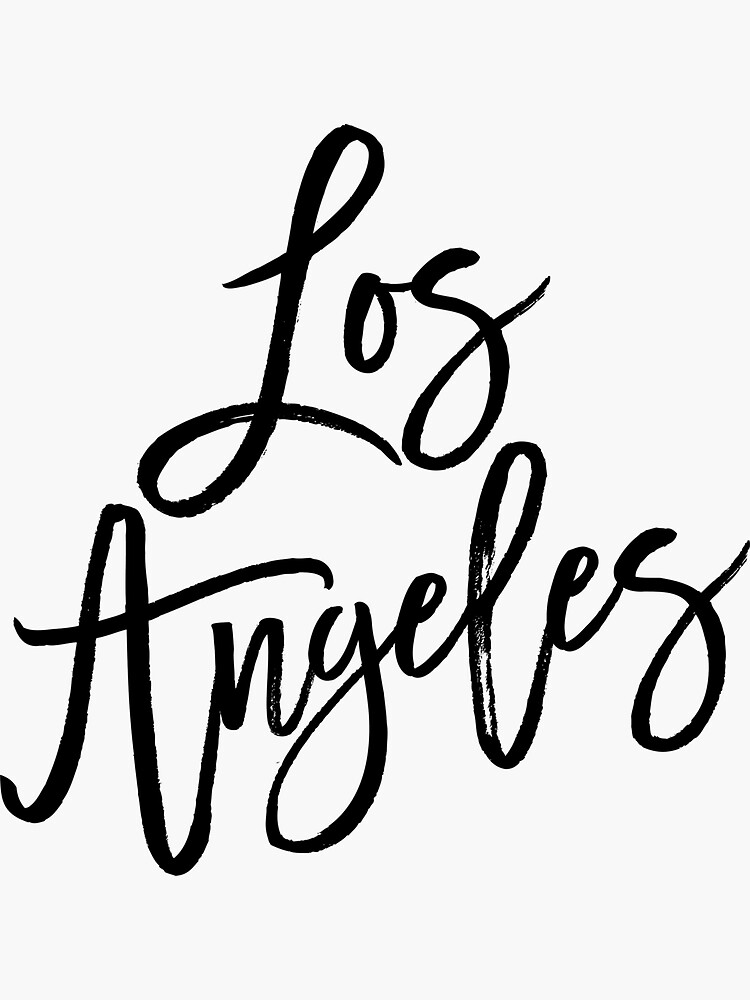 "Los Angeles Script" Sticker for Sale by lovehatelive | Redbubble