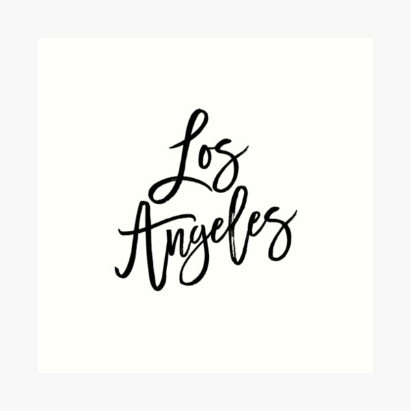 "Los Angeles Script" Art Print by lovehatelive | Redbubble