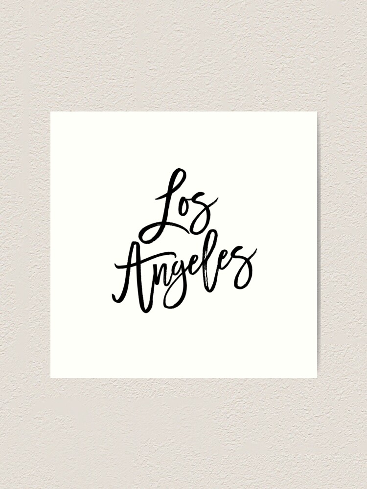 "Los Angeles Script" Art Print by lovehatelive | Redbubble