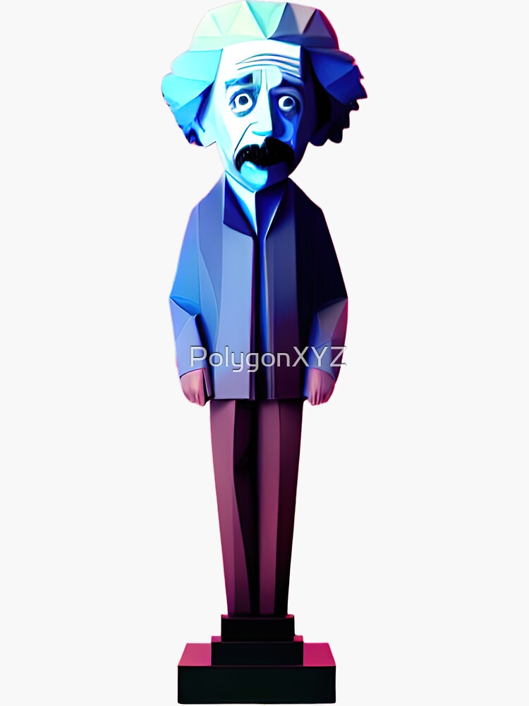 "Surprised Einstein Trophy" Sticker for Sale by PolygonXYZ | Redbubble
