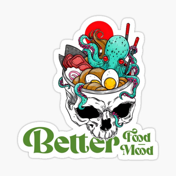 "Better Food Better Mood" Sticker for Sale by Vlaki | Redbubble