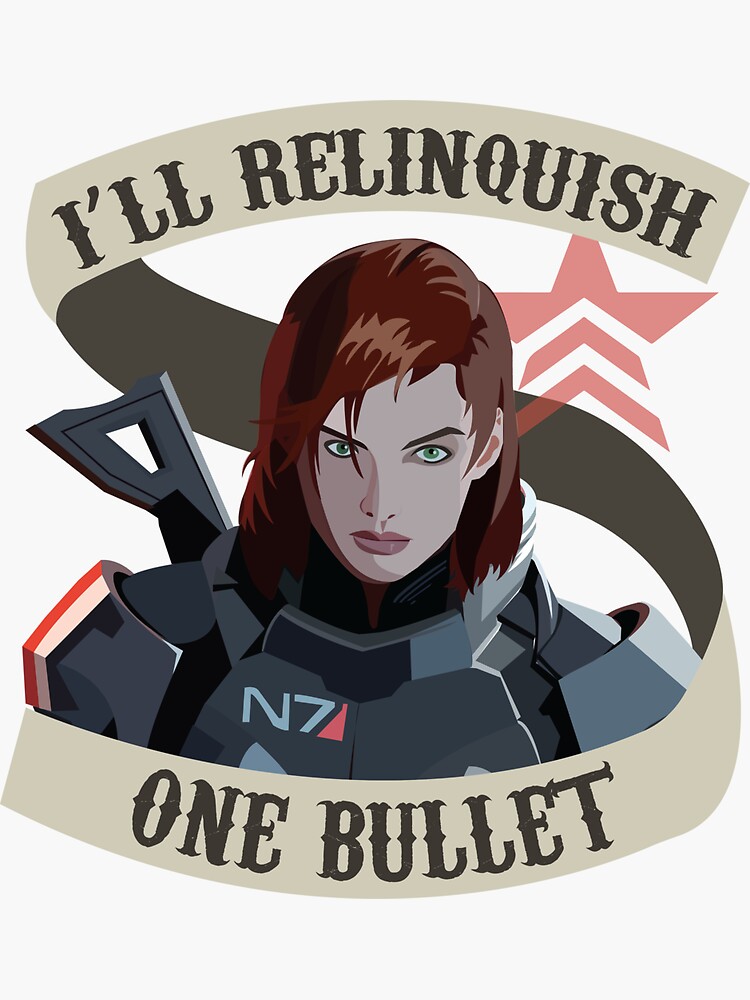 "Commander Shepard Renegade" Sticker for Sale by Lexolas | Redbubble