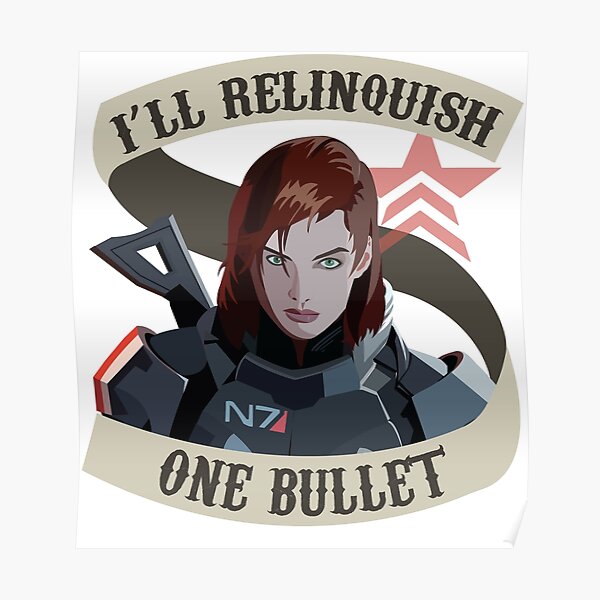 "Commander Shepard Renegade" Poster by Lexolas | Redbubble