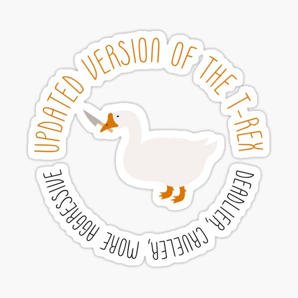 "Updated Version of The T-Rex, Goose Circle" Sticker for Sale by ...