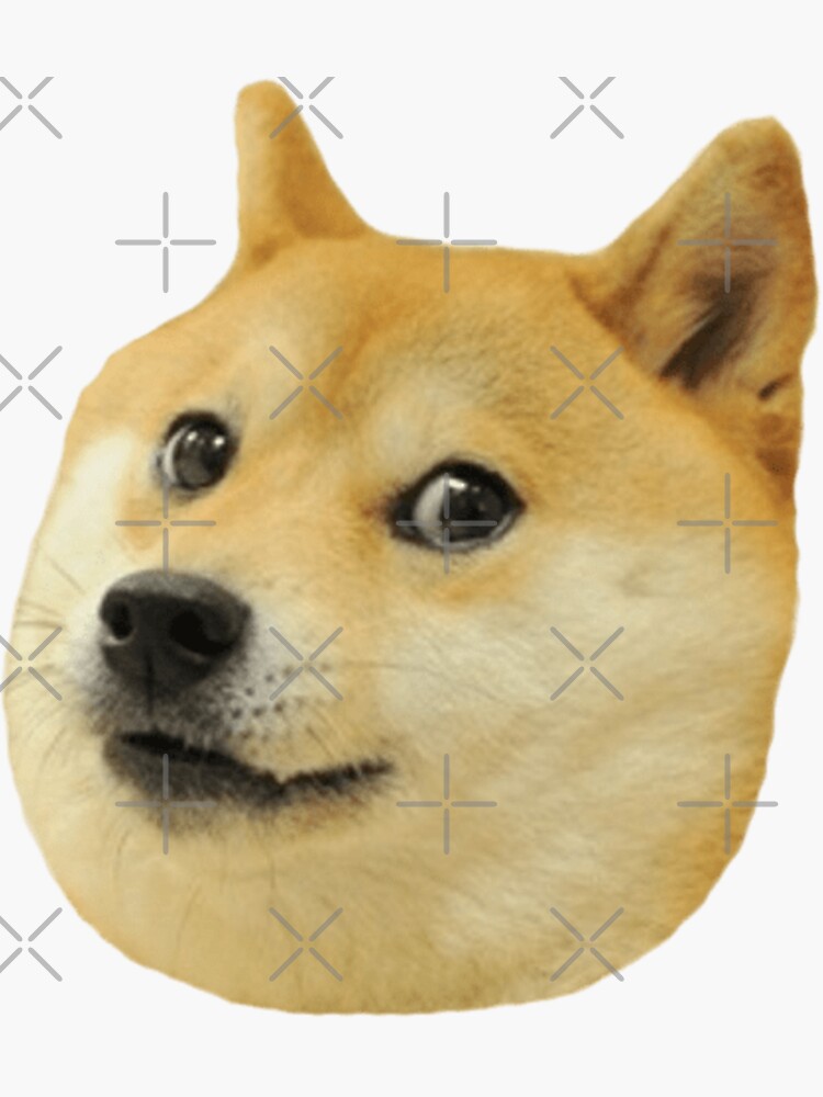 "Doge Head meme" Sticker for Sale by jamcaYT | Redbubble