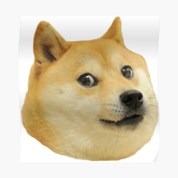 "Doge Head meme" Poster for Sale by jamcaYT | Redbubble
