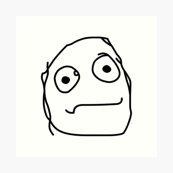 "Derp Face Meme" Art Print for Sale by jamcaYT | Redbubble