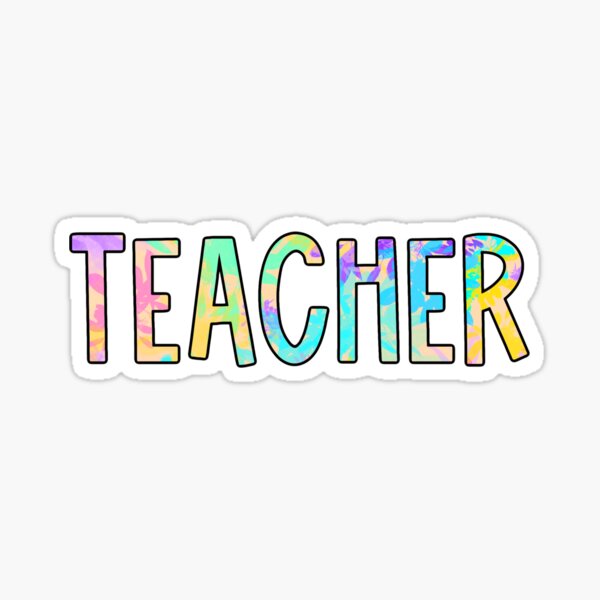 Teacher Neon Splatter Sticker For Sale By Broadwaygurl18 Redbubble