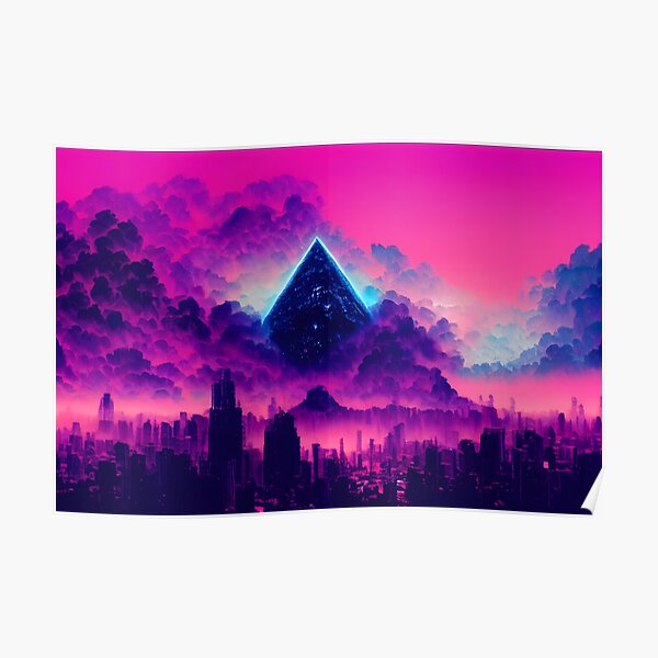 "Vaporwave Pyramid" Poster for Sale by Foodcolored | Redbubble
