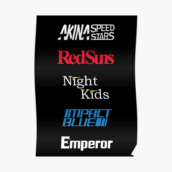 "Initial D Teams" Poster for Sale by 9743 | Redbubble