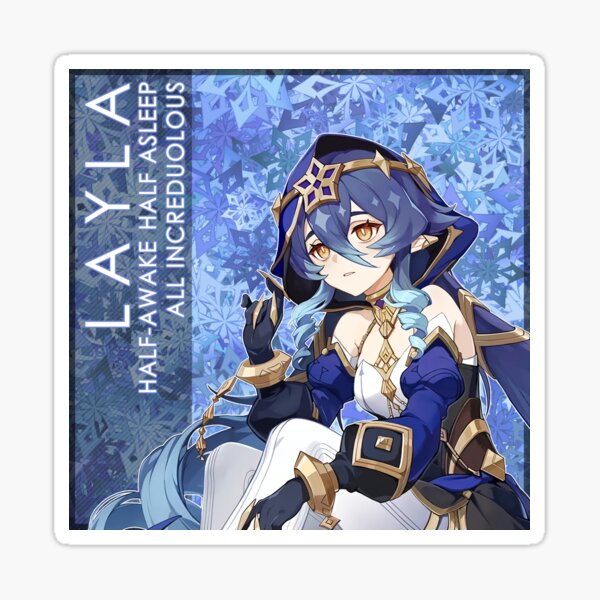 "Layla Genshin Impact" Sticker for Sale by dudu-inpajamas | Redbubble