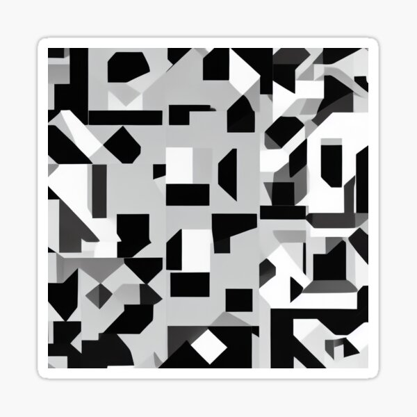 "Modern Minimalistic Design in Black, White and Grey Colors" Sticker ...