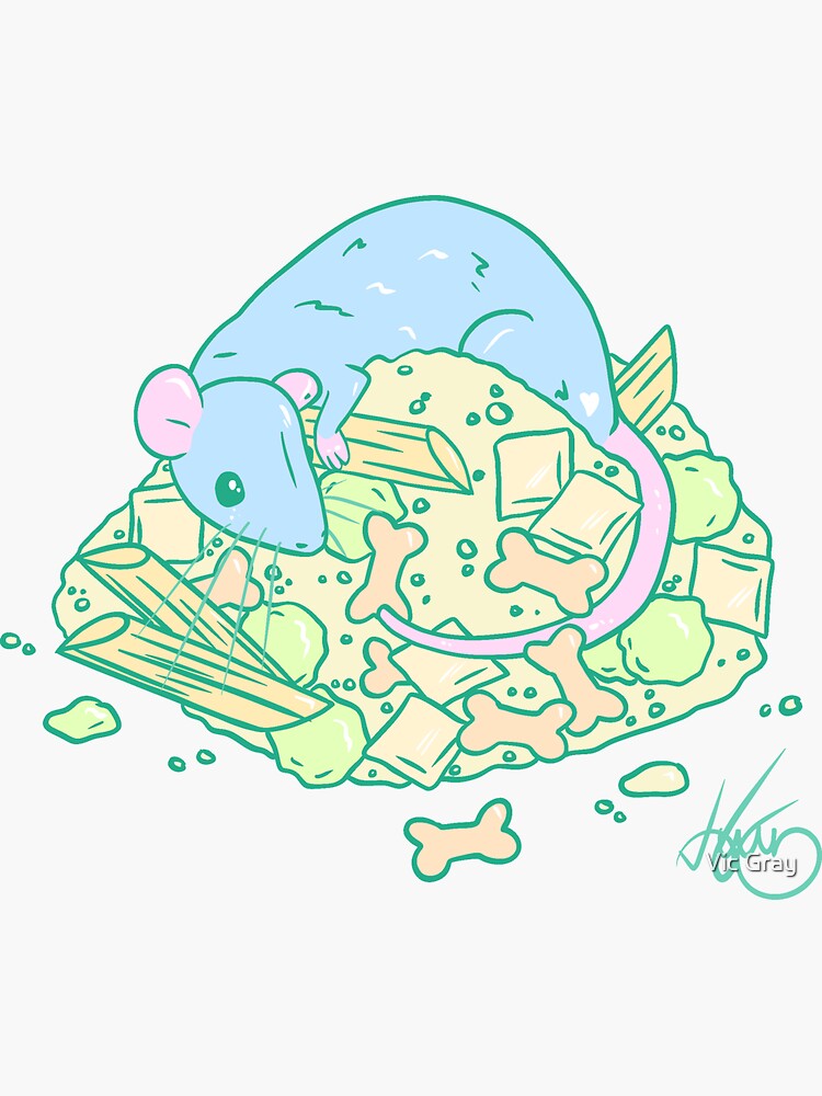 "Rat Treasure Hoard" Sticker for Sale by Spoopzilla | Redbubble