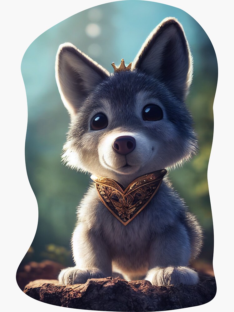"Prince Wolf" Sticker for Sale by wonderlandshops | Redbubble