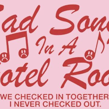 "joshua bassett sad songs in a hotel room" Sticker by Carmens-World ...