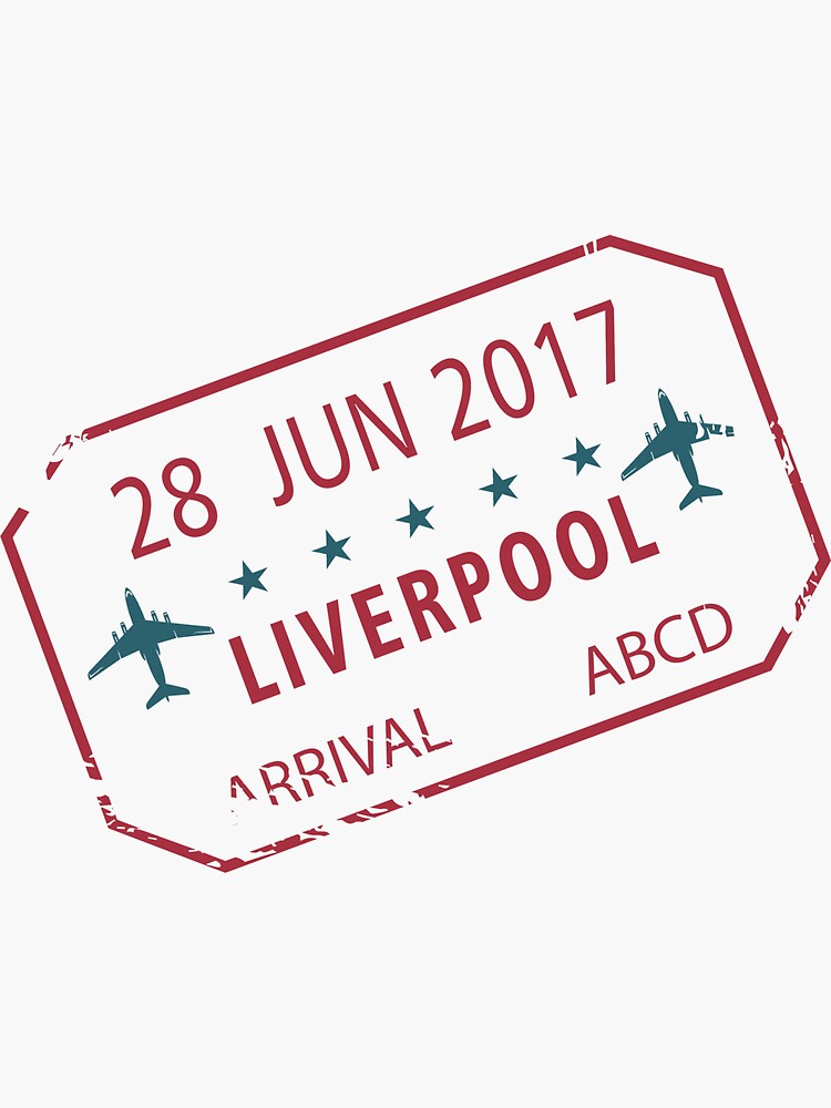 "United Kingdom, England, Liverpool - Passport Stamp" Sticker for Sale ...