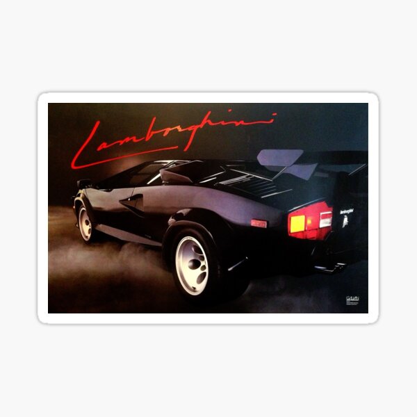"lamborghini countach 80s" Sticker for Sale by Daynamann | Redbubble
