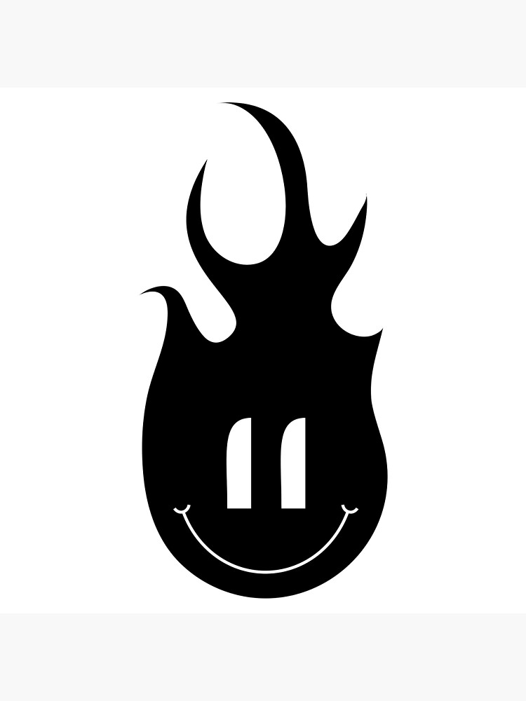 "Fire Smile Face" Poster for Sale by KnightVSL | Redbubble