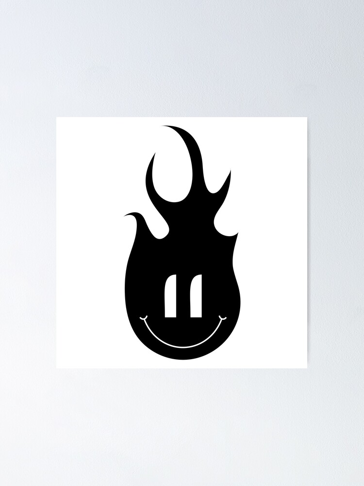 "Fire Smile Face" Poster for Sale by KnightVSL | Redbubble