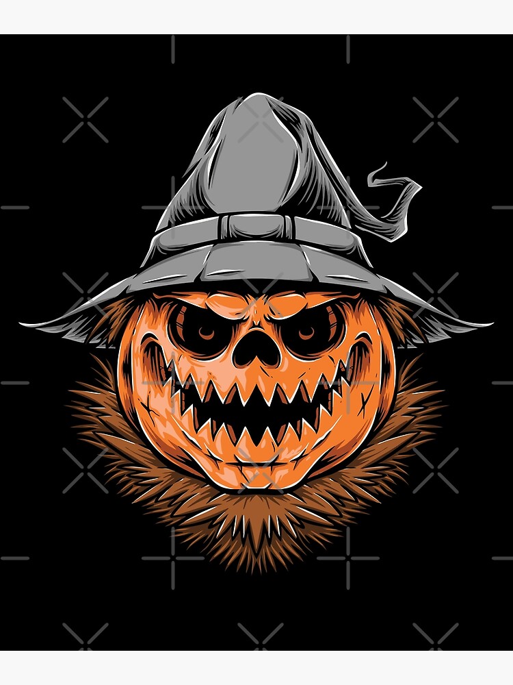 " Angry Halloween Scary Evil Pumpkin Funny Pumpkin Head With Fire Eyes ...