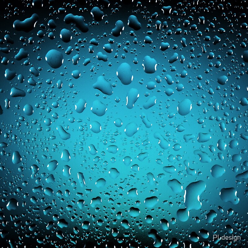 "Stylish Cool Blue water drops" by PLdesign | Redbubble