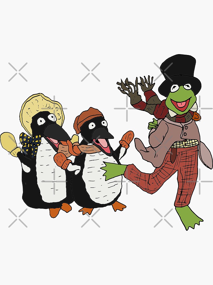 "A Muppet Christmas Carol - penguins' skating party" Sticker for Sale ...