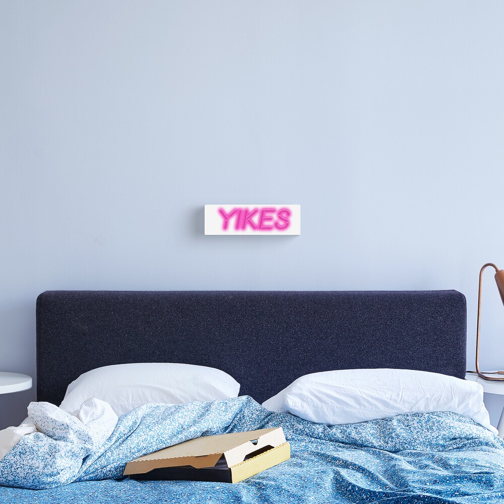 "Yikes Neon Sign" Sticker for Sale by abbymlarson | Redbubble