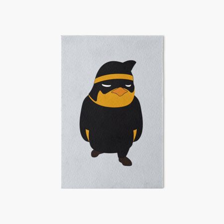 "Slum badass penguin with yellow ribbon in hair" Art Board Print for ...