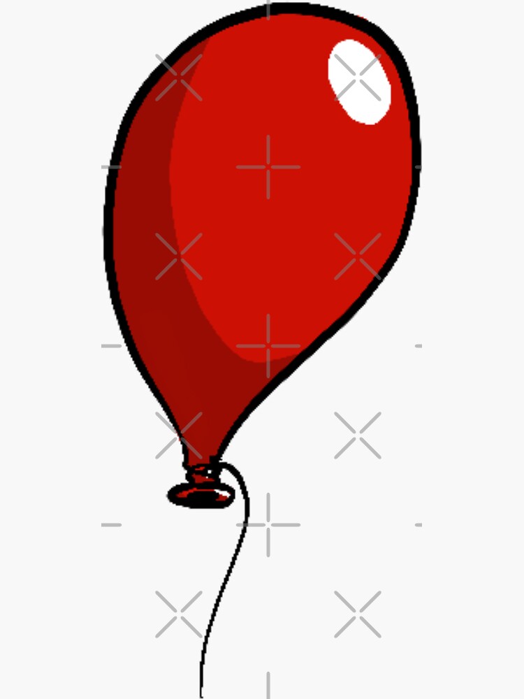 "Red Balloon" Sticker for Sale by furyartstory | Redbubble