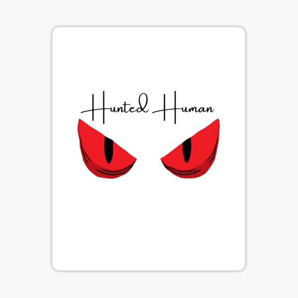 "Hunted Human, Halloween eyes Design" Sticker for Sale by dijaawild ...