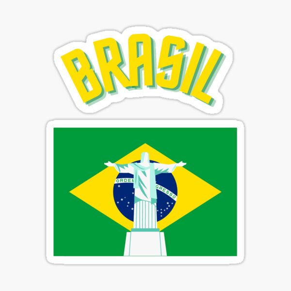 "BRAZIL " Sticker for Sale by Xaix | Redbubble