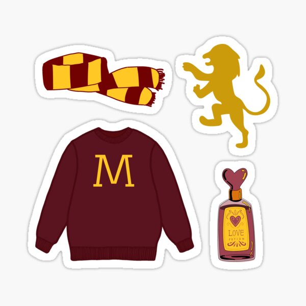"M letter griffin jumper Harry p hp magic pack" Sticker for Sale by ...
