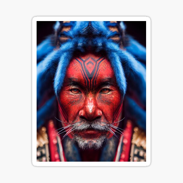 "Old Man Shaman Priest – Portrait Of An Old Shaman Psychedelic Ritual ...