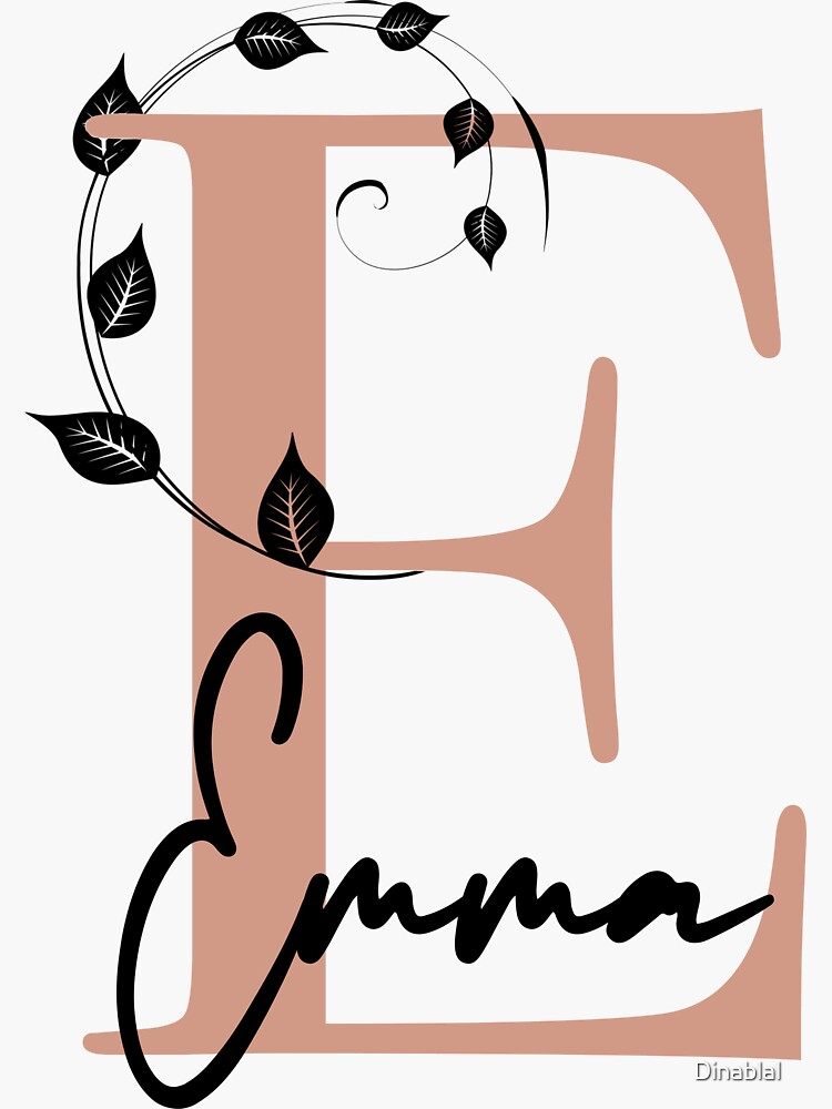 "Emma name" Sticker for Sale by Dinablal | Redbubble