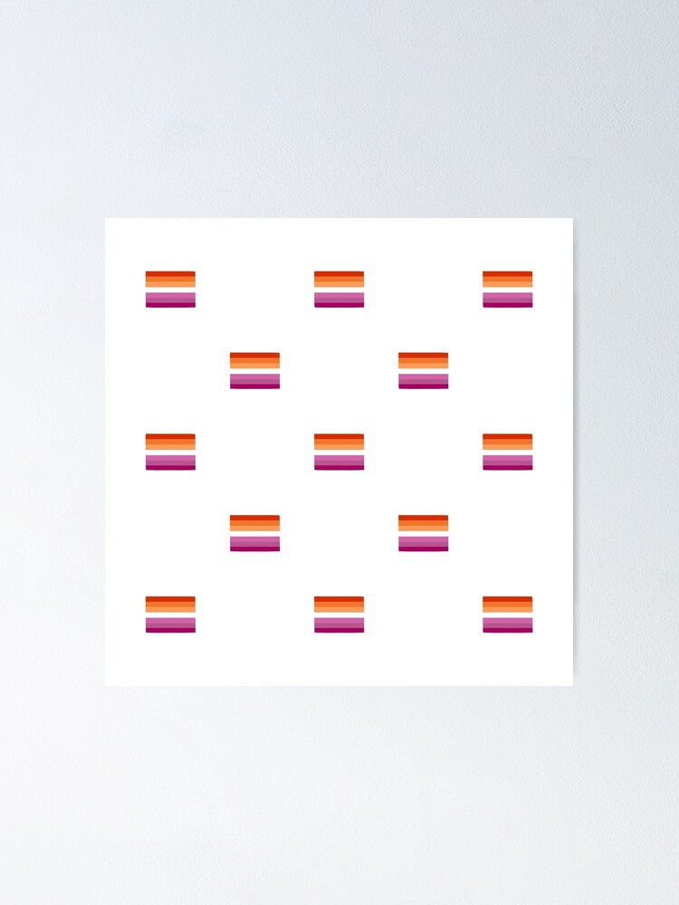 "Tiny Lesbian Pride Flags" Poster for Sale by DrunkPolarBear | Redbubble