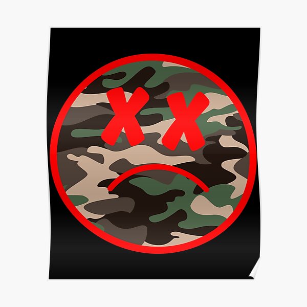 "Smile picture military camouflage sad emoticon" Poster for Sale by Rev ...
