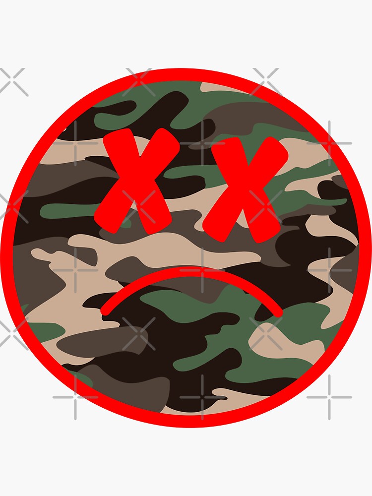 "Smile picture military camouflage sad emoticon" Sticker for Sale by ...