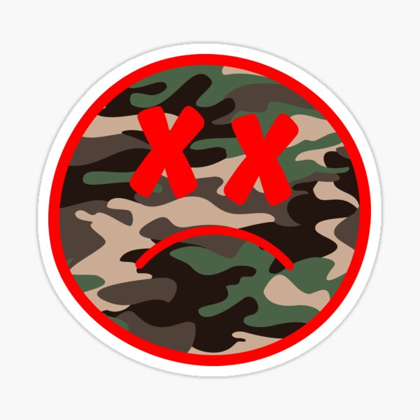 "Smile picture military camouflage sad emoticon" Sticker for Sale by ...